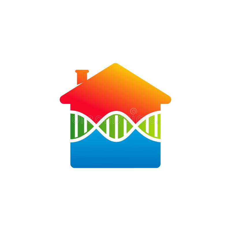 DNA House Logo Vector Template, Creative DNA Logo Design Concepts Stock ...