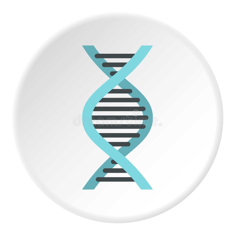 DNA icon circle stock vector. Illustration of graphic - 95441418