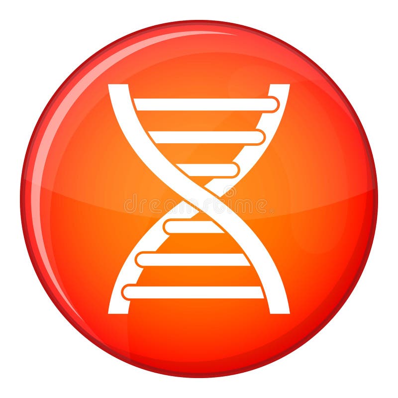 DNA icon, flat style stock vector. Illustration of connection - 82763985