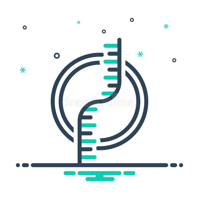 Mix Icon for Dna, Gene and Code Stock Illustration - Illustration of ...