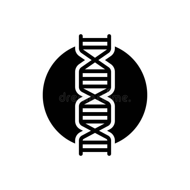 Black Solid Icon for Dna, Genetic and Helix Stock Vector - Illustration ...