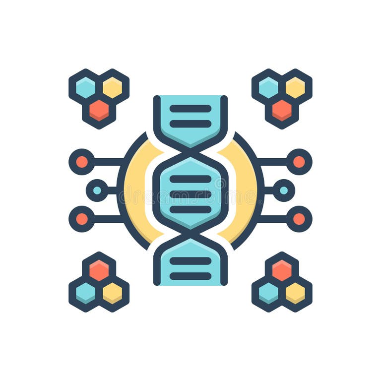 Color Illustration Icon for Dna, Heredity and Spiral Stock Vector ...