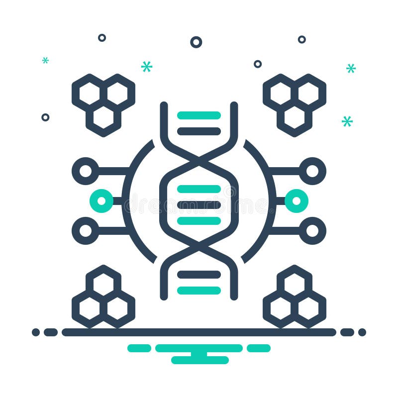 Mix Icon for Dna, Heredity and Medical Stock Illustration ...