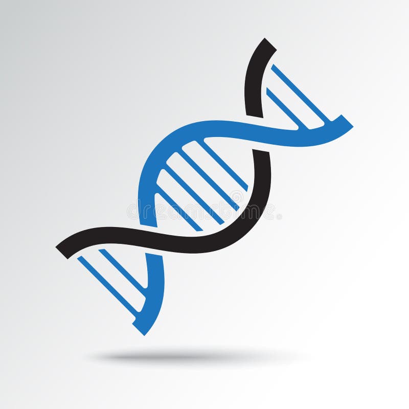DNA Icon with Shadow. Vector Illustration Stock Illustration ...