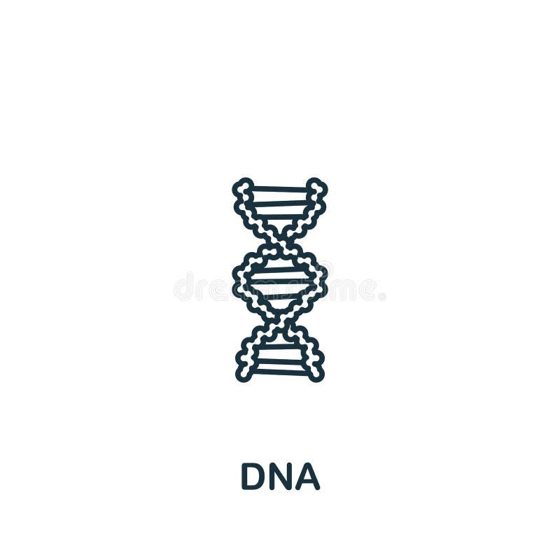 Dna Icon. Monochrome Simple Bioengineering Icon for Templates, Web ...