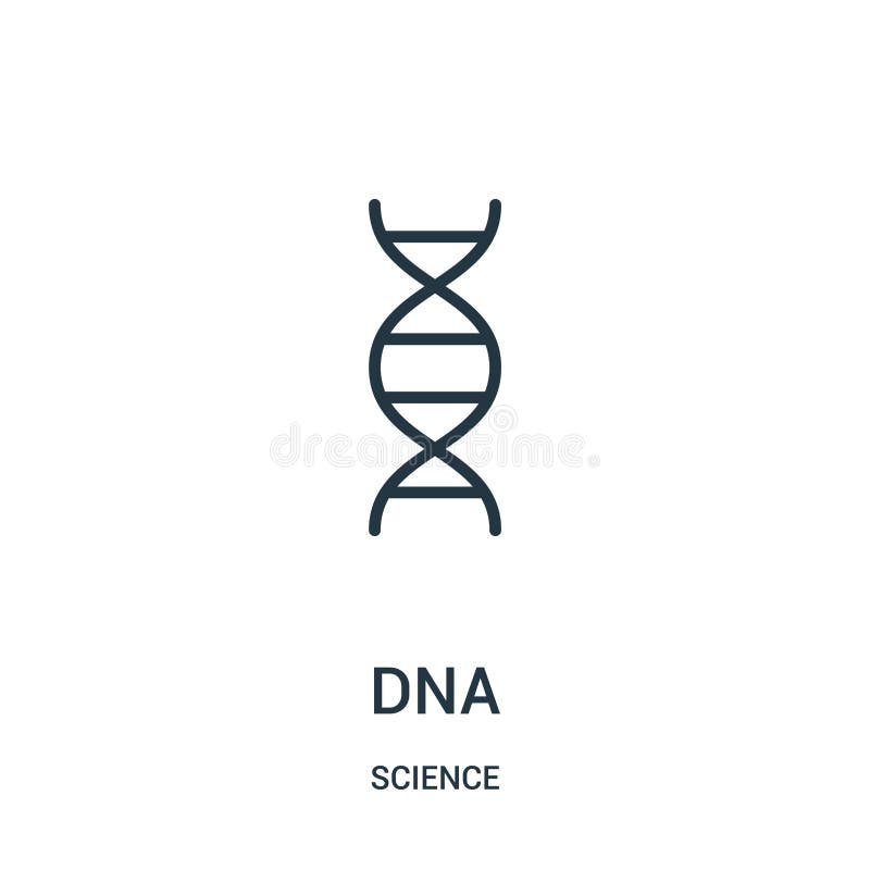 Dna Icon Vector from Science Collection. Thin Line Dna Outline Icon ...