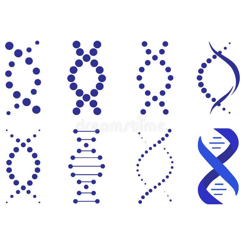 DNA Icons Set Vector Illustration Stock Vector - Illustration of ...