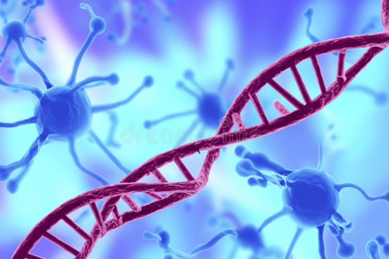 DNA. Illustration of the Molecular Structure of DNA Strands of Human ...