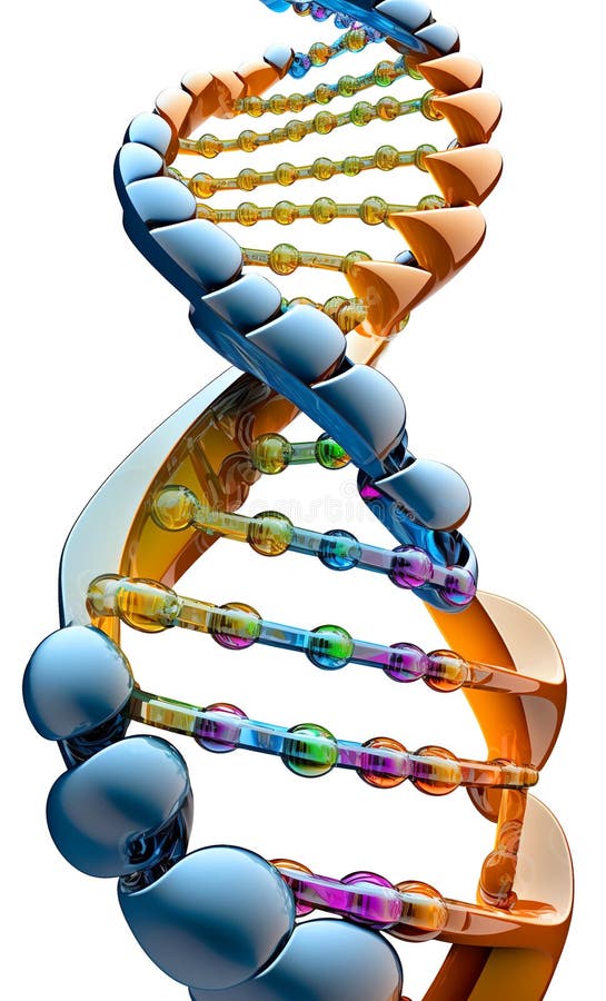 DNA Illustration in White Background Stock Illustration - Illustration ...