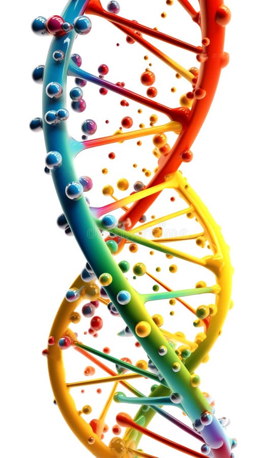 DNA Illustration in White Background Stock Illustration - Illustration ...
