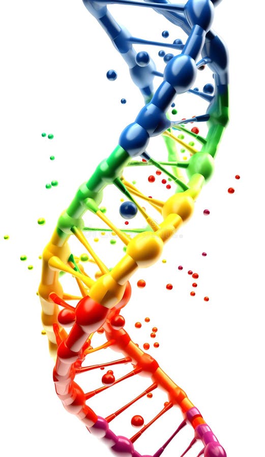 DNA Illustration in White Background Stock Illustration - Illustration ...