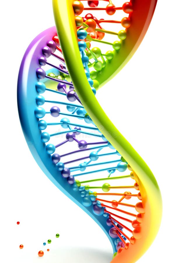 DNA Illustration in White Background Stock Illustration - Illustration ...