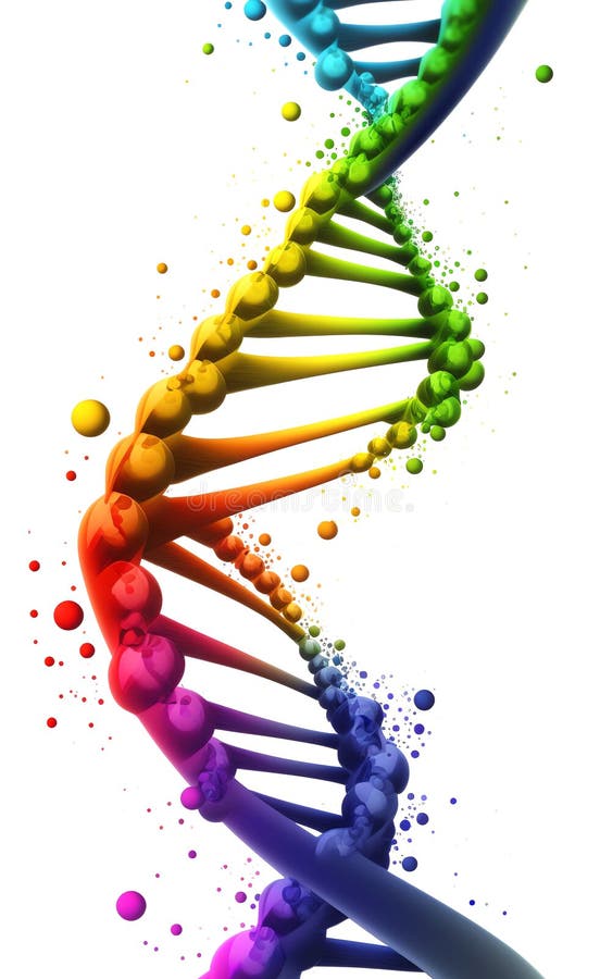 DNA Illustration in White Background Stock Illustration - Illustration ...