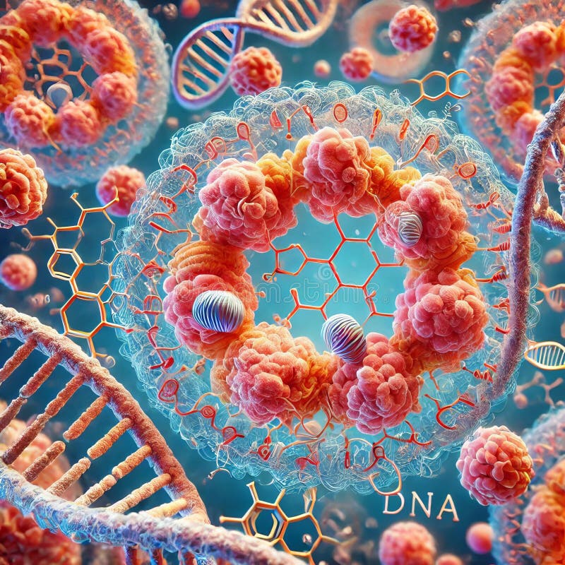 DNA Illustrations Show the Structure and Replication of DNA Stock ...