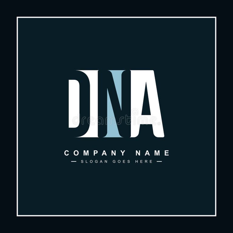 DNA Initials Logo - Vector Logo Template for Initial Letters D, N and a ...