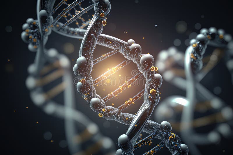 The DNA Journey. an Illustration Representing the Evolution of Human ...