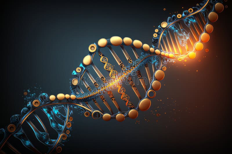 The DNA Journey. an Illustration Representing the Evolution of Human ...