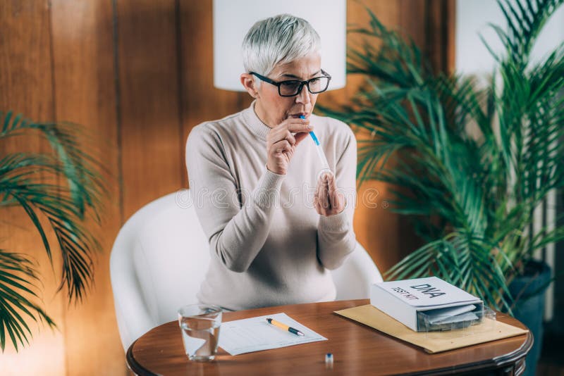 DNA Kit Test at Home stock image. Image of bioethics - 210294449