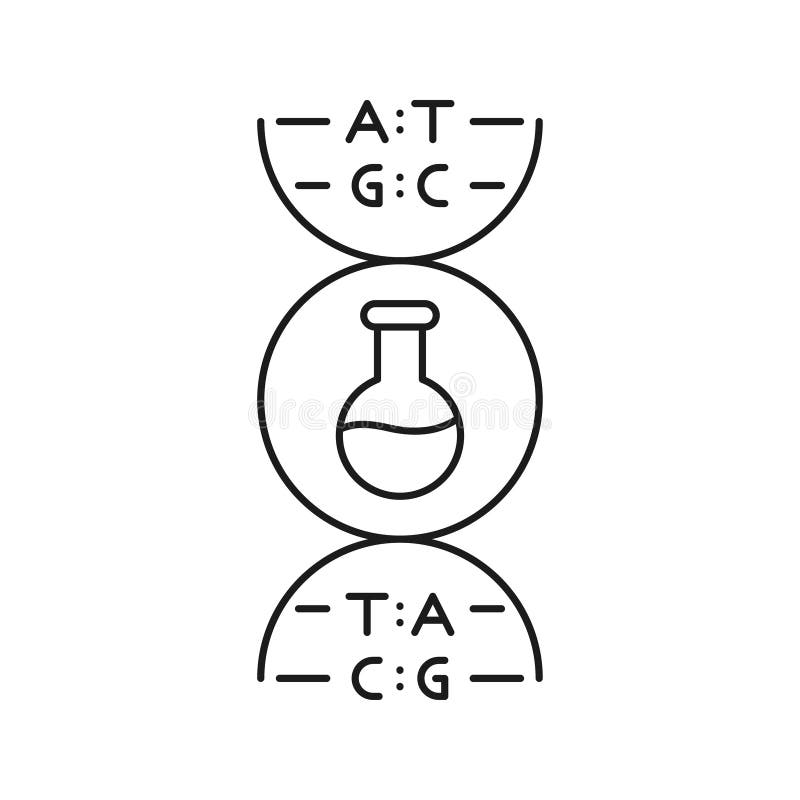 Dna Lab Test Medical Icon Vector Stock Vector - Illustration of ...