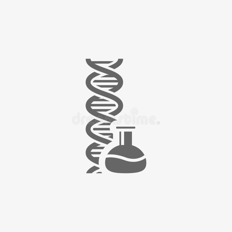 Dna with Laboratory Flask Vector Icon Stock Vector - Illustration of ...