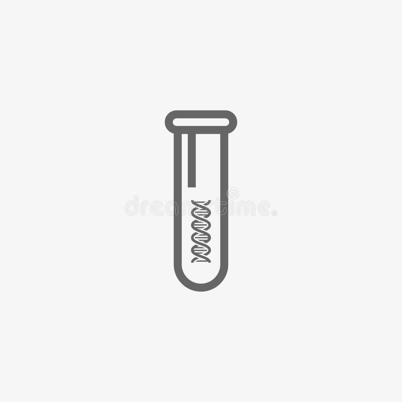 Dna with Laboratory Flask Vector Icon Stock Vector - Illustration of ...