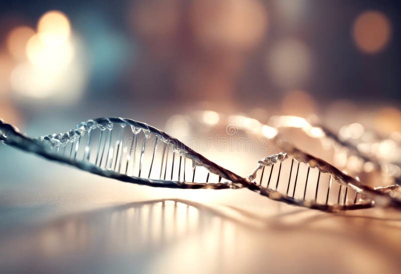 Dna Light Background String Deoxyribonucleic Acid Chain Three ...