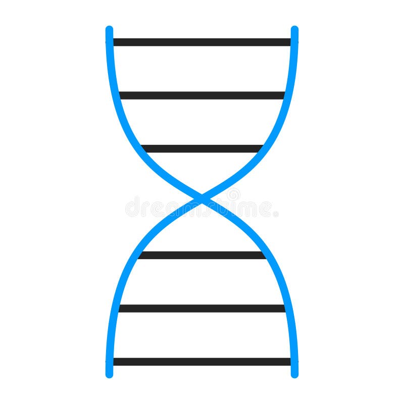 DNA Line Icon Vector Isolated Stock Vector - Illustration of structure ...