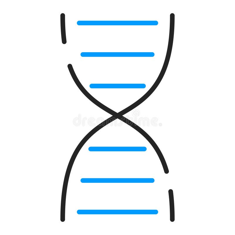 DNA Line Icon Vector Isolated Stock Vector - Illustration of chemistry ...