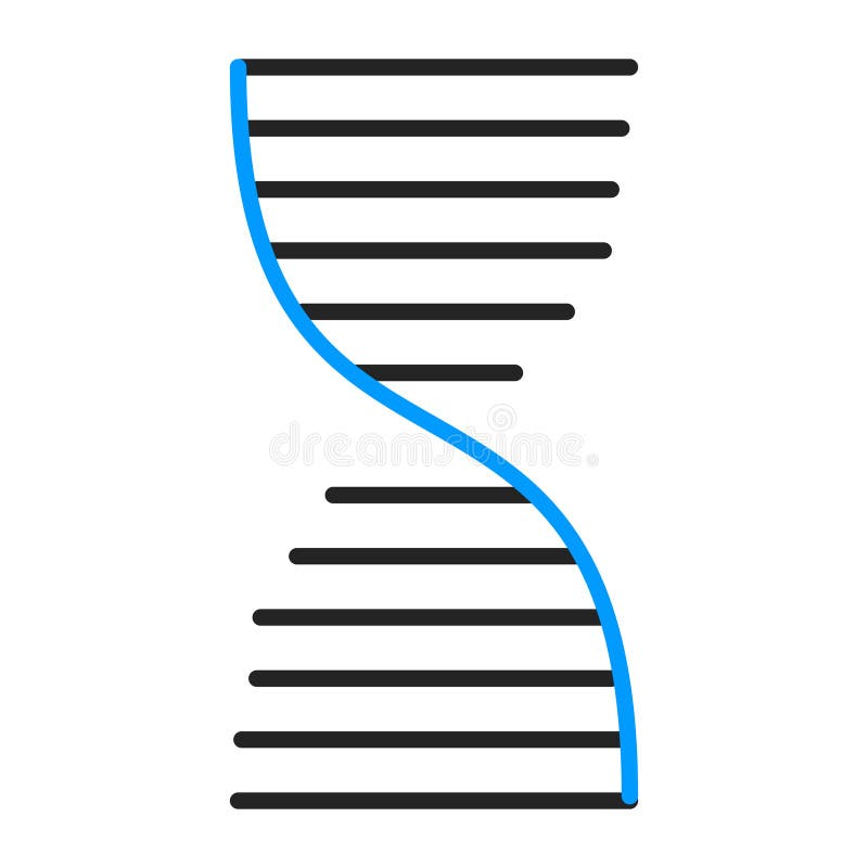 DNA Line Icon Vector Isolated Stock Vector - Illustration of medical ...