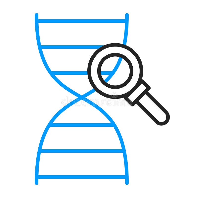 DNA Line Icon Vector Isolated Stock Illustration - Illustration of ...