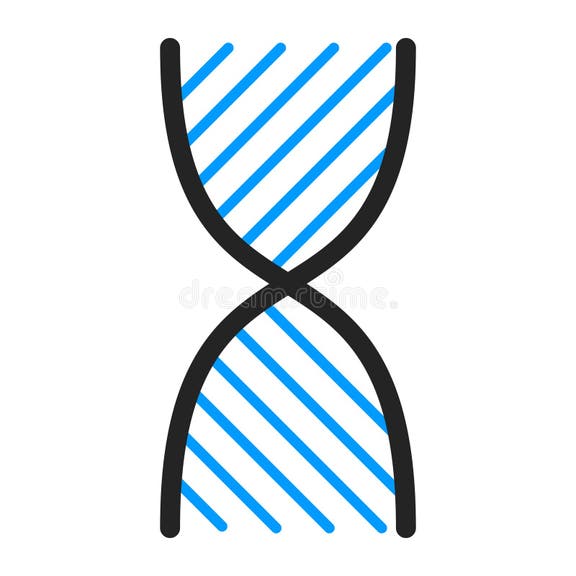 DNA Line Icon Vector Isolated Stock Illustration - Illustration of ...