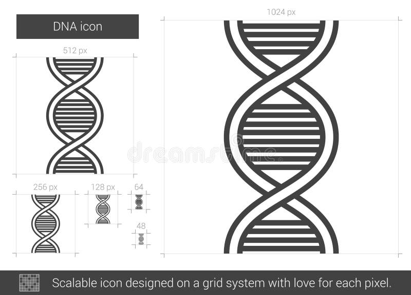DNA line icon. stock vector. Illustration of clone, curve - 94419702