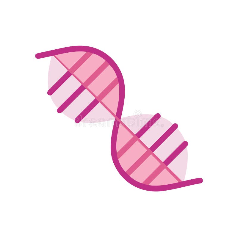 DNA Line Outlined Icon Symbol Illustration in Flat Design and Modern ...