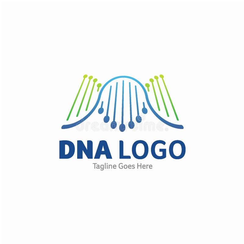 DNA Logo Design Concept for Healthcare or Science Logo Template Stock ...