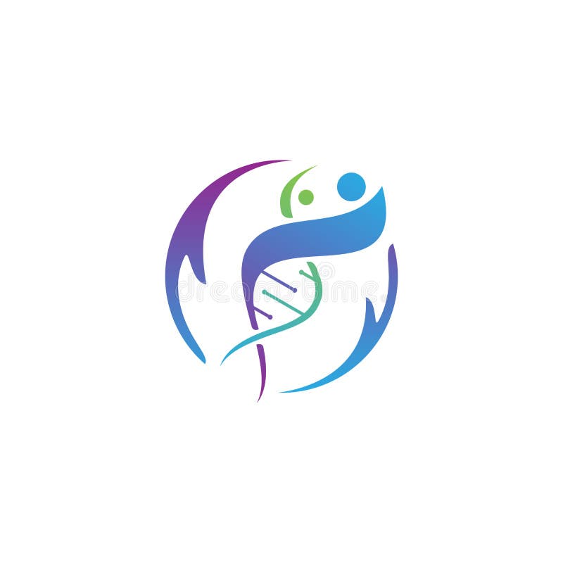 DNA Logo Design Symbol for Science Technology Stock Vector ...