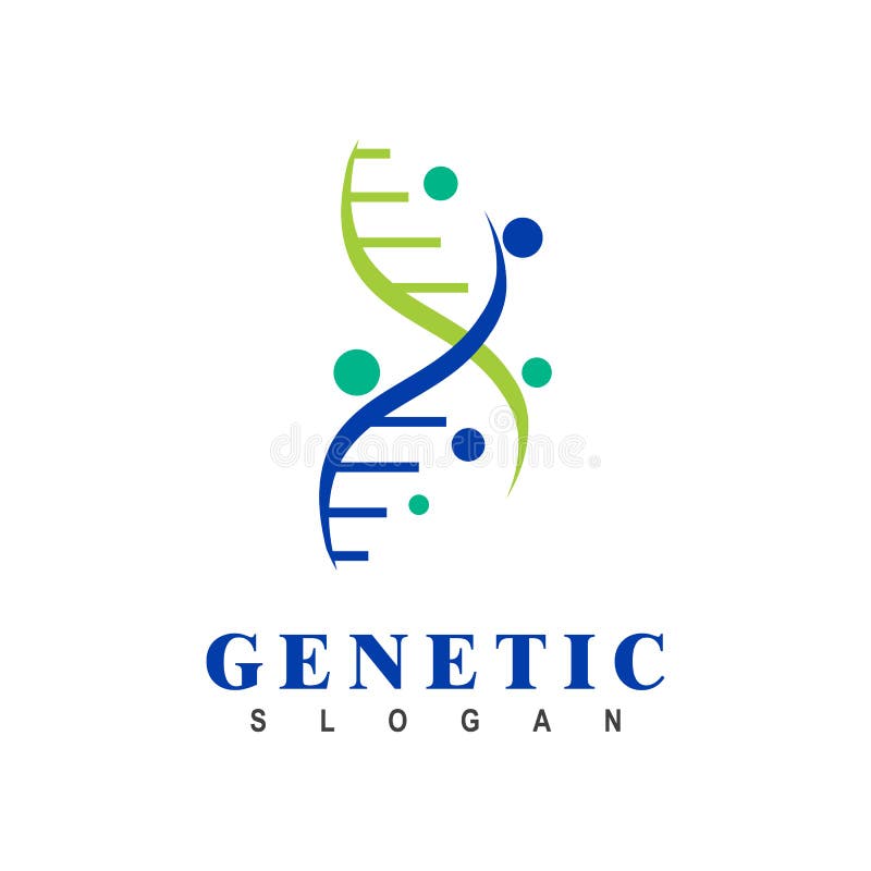 DNA Logo Illustration Vector Template Stock Vector - Illustration of ...