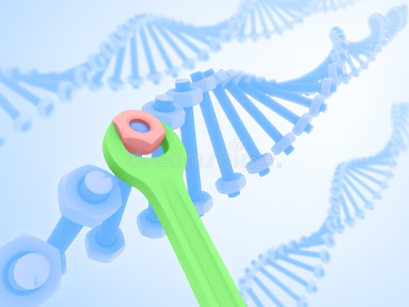 DNA Manipulation / Mutation Stock Illustration - Illustration of ...