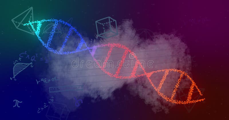 DNA and Mathematical Equations Over Gradient Background. Stock Video ...