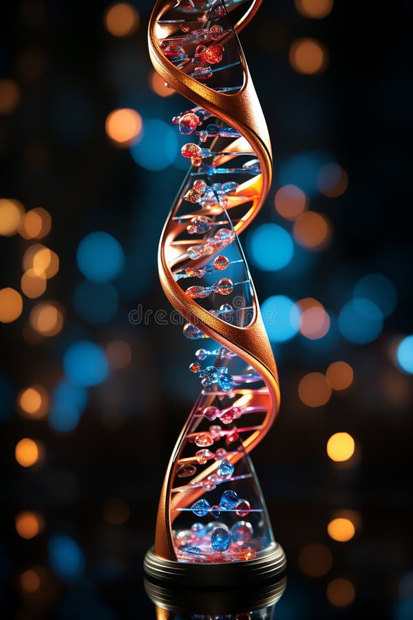 DNA medical background stock illustration. Illustration of helix ...