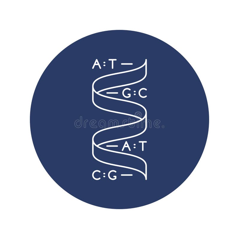 Dna Medical Symbol Icon Vector Stock Vector - Illustration of vector ...