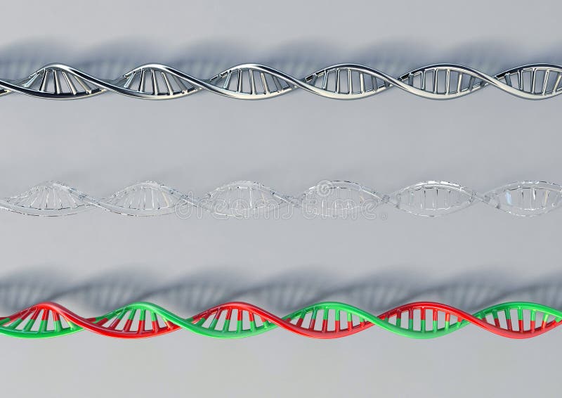 DNA. Metal, Glass, Plastic. Stock Illustration - Illustration of ...