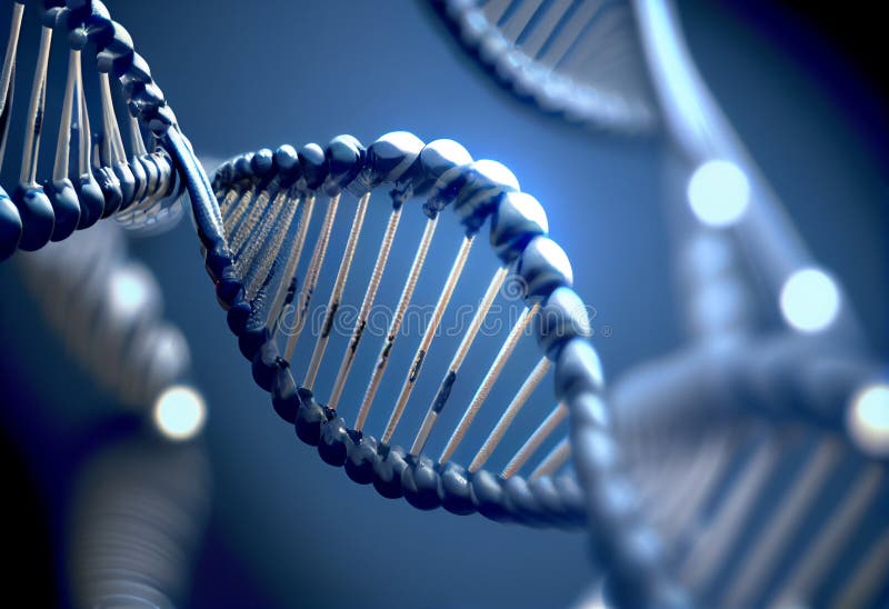 DNA Model: Human Genetic Inheritance. AI Generated Stock Illustration ...