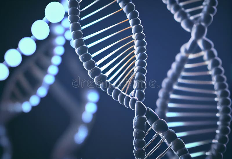 DNA Model: Human Genetic Inheritance. AI Generated Stock Photo - Image ...
