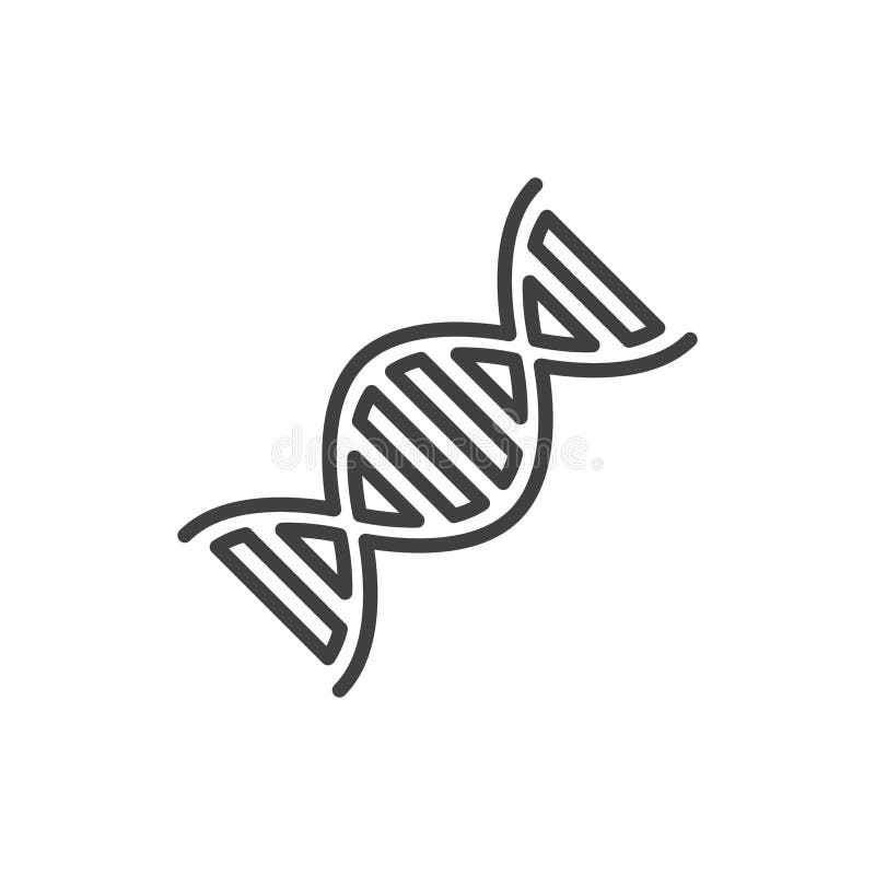 DNA model line icon stock vector. Illustration of gene - 301588407