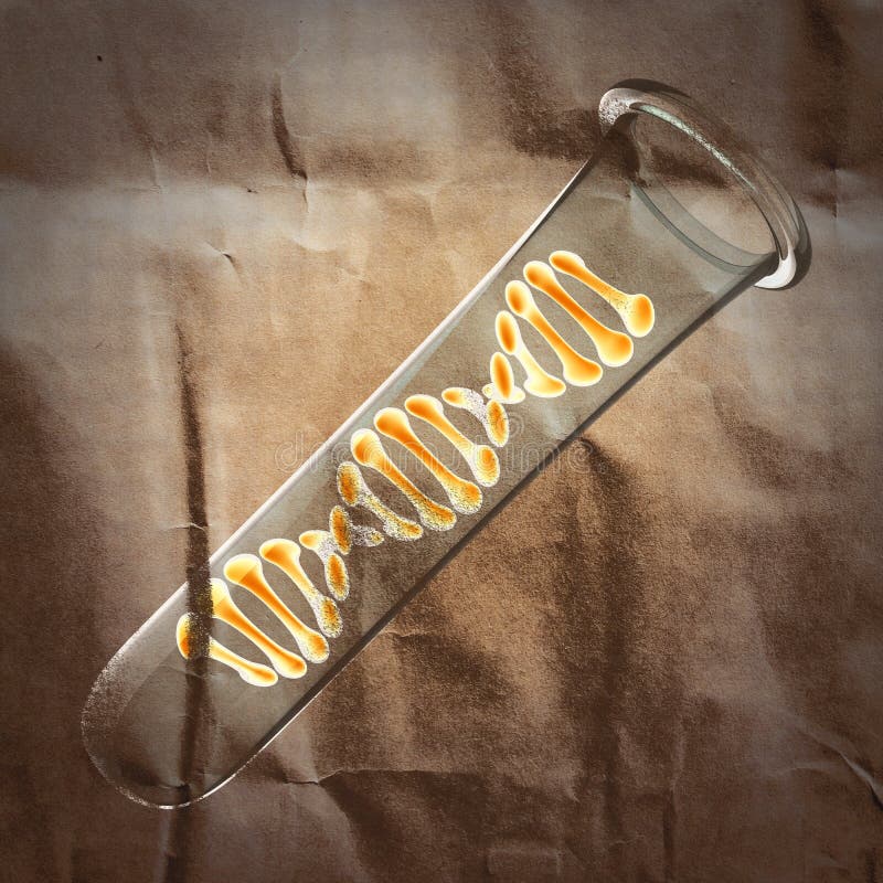 DNA model painted on paper stock illustration. Illustration of guanine ...