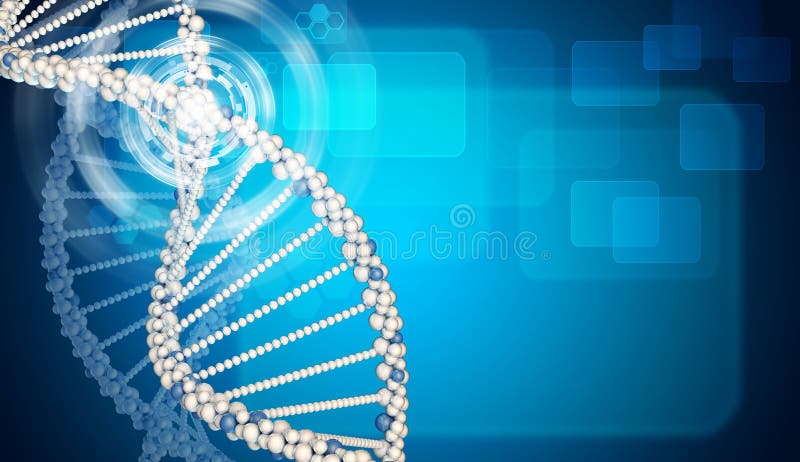 DNA Model with Rectangles and Circles Stock Illustration - Illustration ...