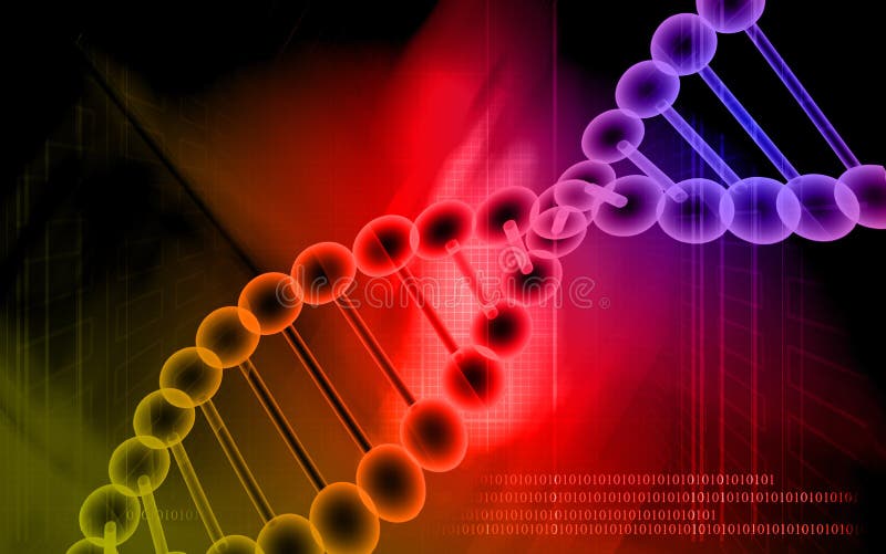 DNA model in red colour stock illustration. Illustration of hereditary ...