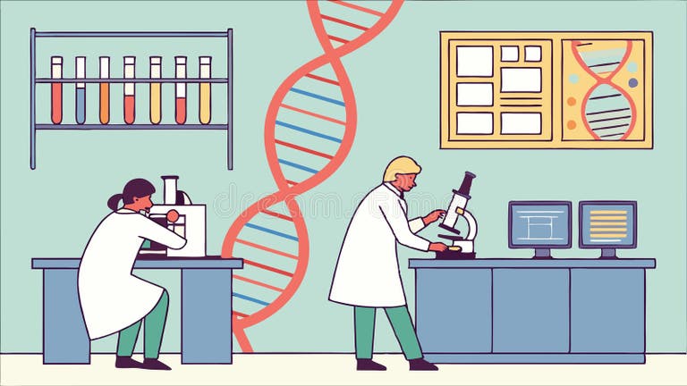 DNA Modification Science Laboratory Stock Illustration - Illustration ...