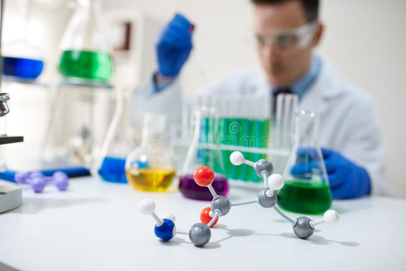 DNA, Molecola, Chimica Nella Prova Di Laboratorio Del Laboratorio ...