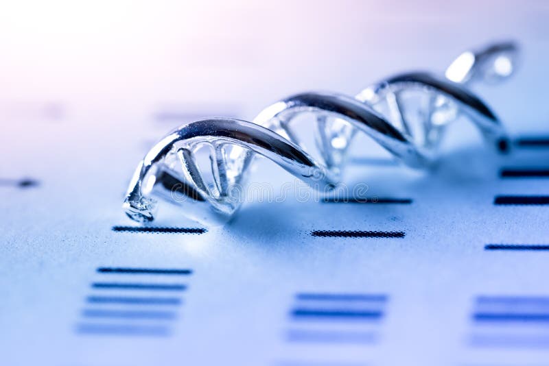 DNA, molecular lab test stock image. Image of chromosome - 55737633